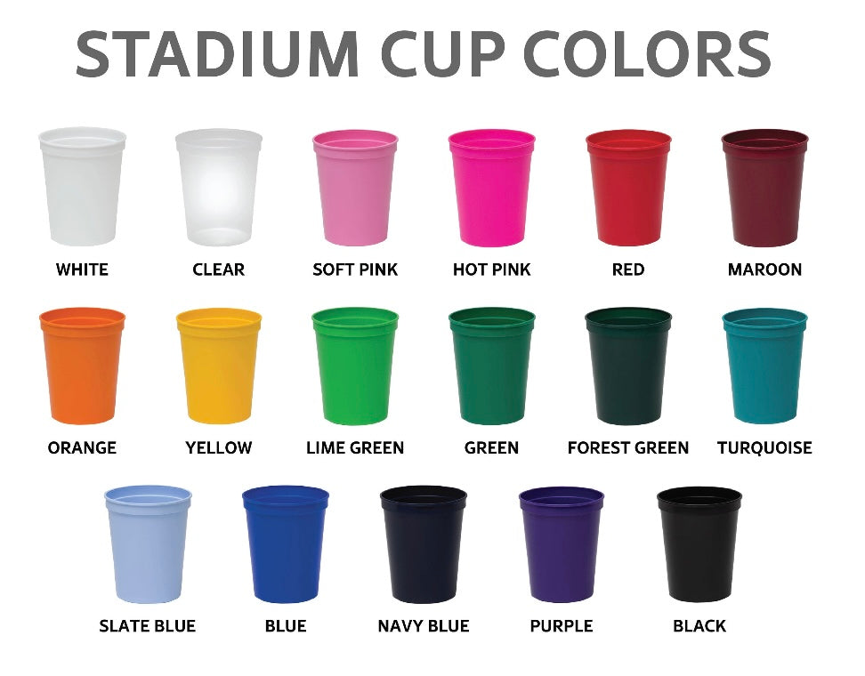 Full Color Custom Plastic Cups Stadium Cups (1 Dozen) – Rara's Graphic ...